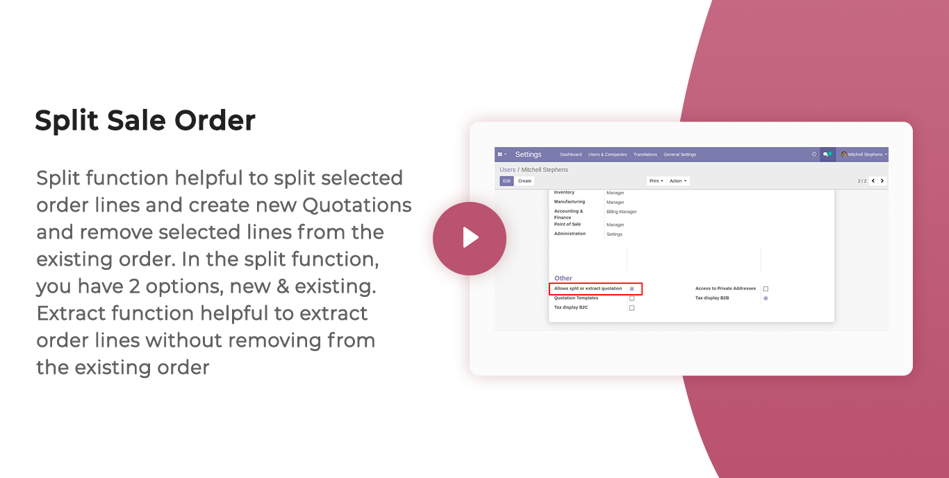 All In One Split All In One Extract Split Manufacturing Orders Split Purchase Orders